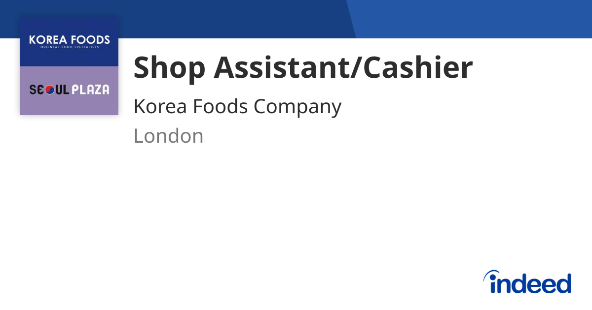Shop Assistant/Cashier - London WC2H 8AP - Indeed.com