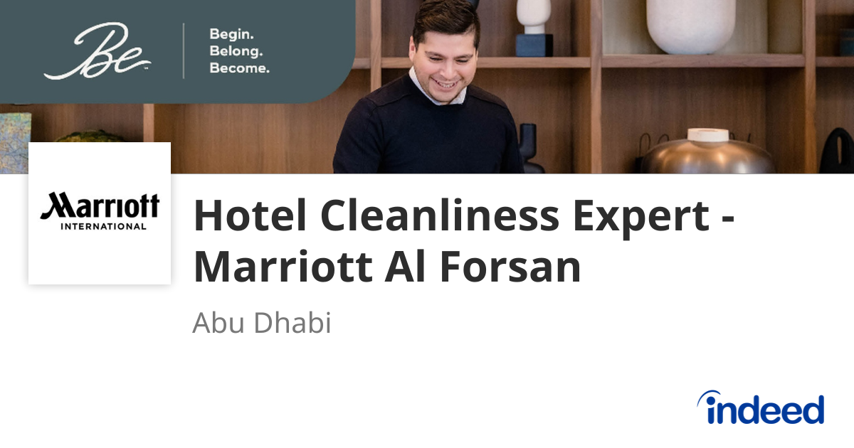 Hotel Cleanliness Expert - Marriott Al Forsan - Abu Dhabi - Indeed.com