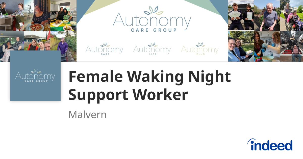 Female Waking Night Support Worker - Malvern WR14 - Indeed.com