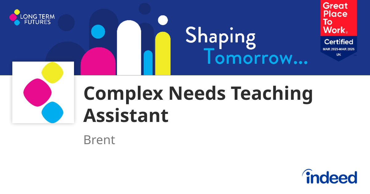 Complex Needs Teaching Assistant - Brent NW10 1DE - Indeed.com