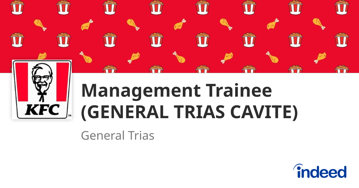 Management Trainee (GENERAL TRIAS CAVITE) - General Trias - Indeed.com