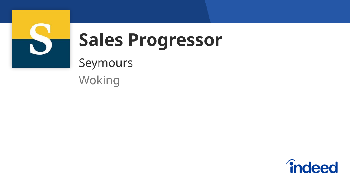 Sales Progressor - Woking GU21 2PP - Indeed.com