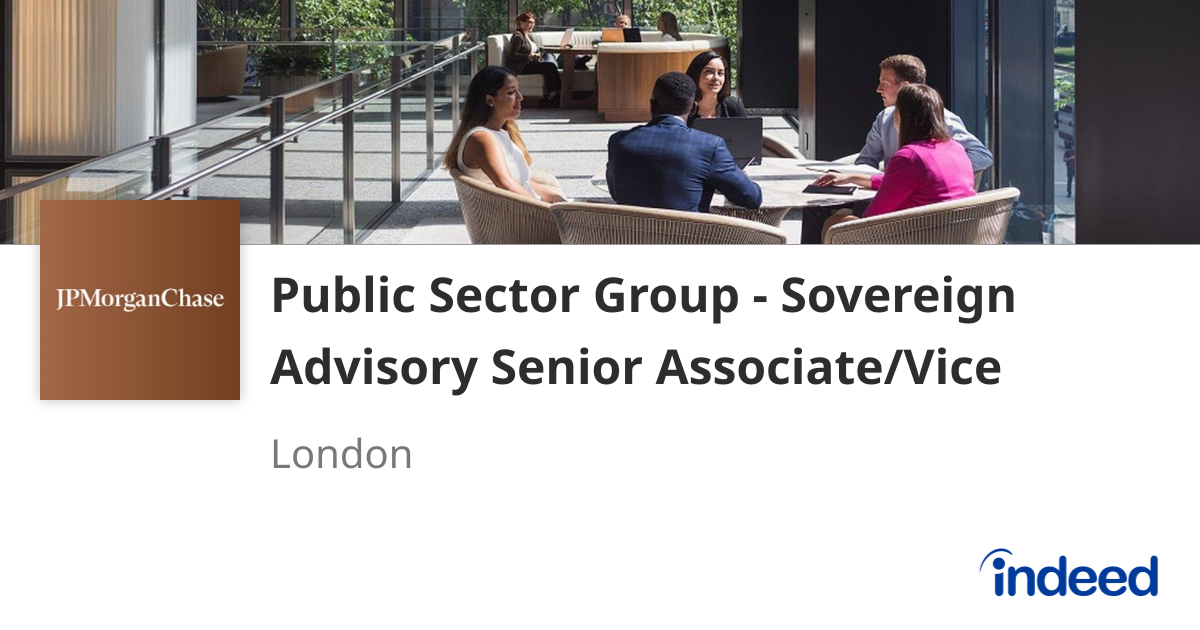 Public Sector Group - Sovereign Advisory Senior Associate/Vice ...