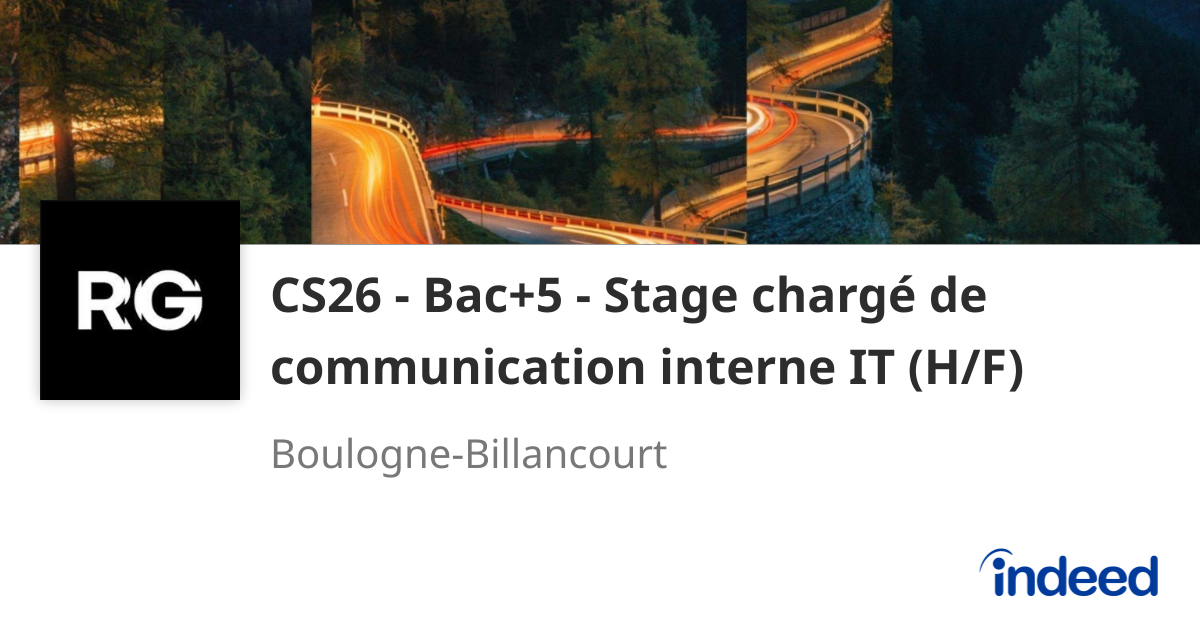 CS26 - Bac+5 - Chargé de Communication Interne IT (H/F) - Boulogne ...