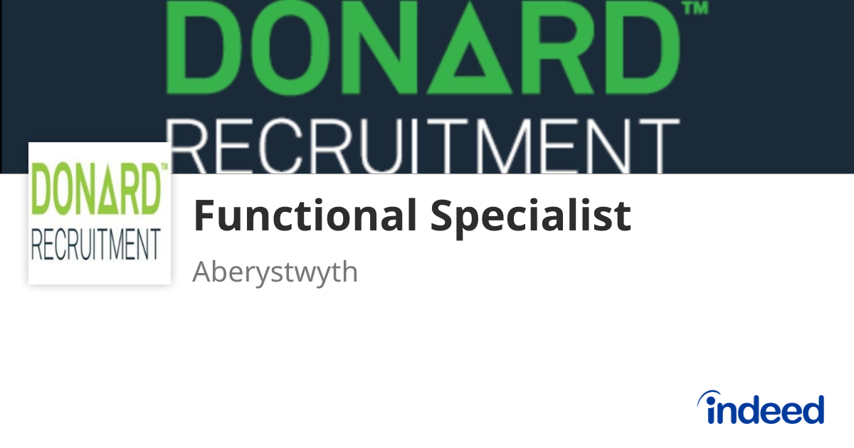 Functional Specialist - Aberystwyth - Indeed.com