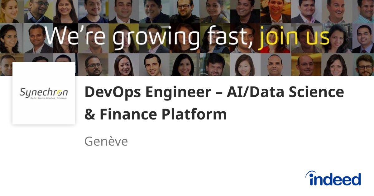 DevOps Engineer – AI/Data Science & Finance Platform - Genf, GE - Indeed.com