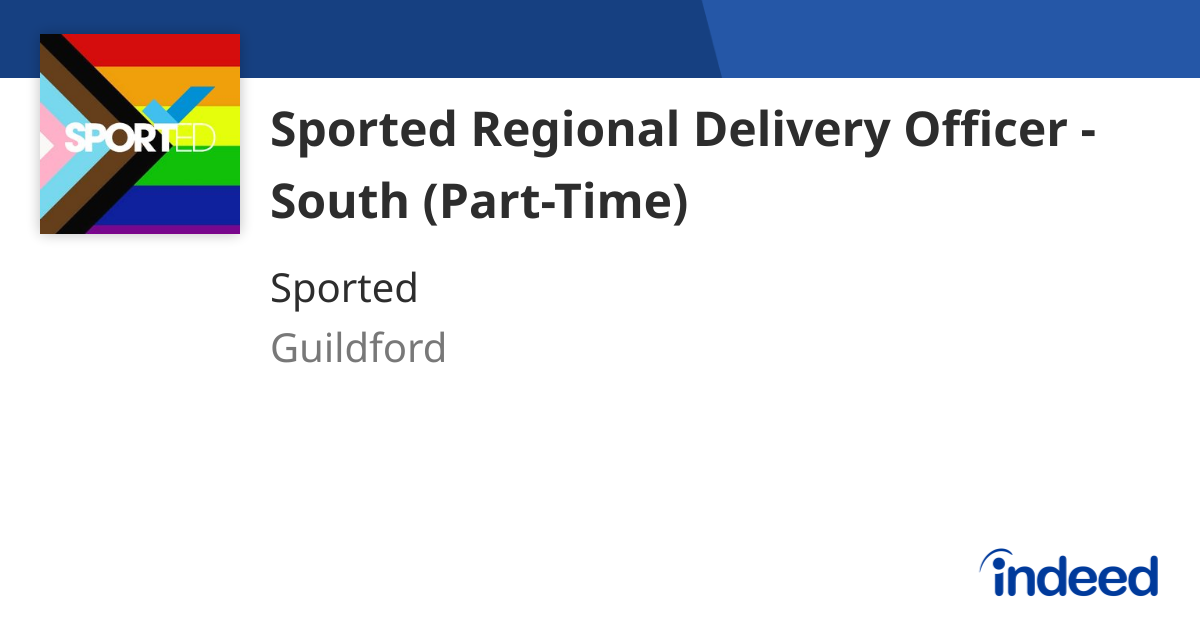 Sported Regional Delivery Officer - South (Part-Time) - Guildford GU1 ...