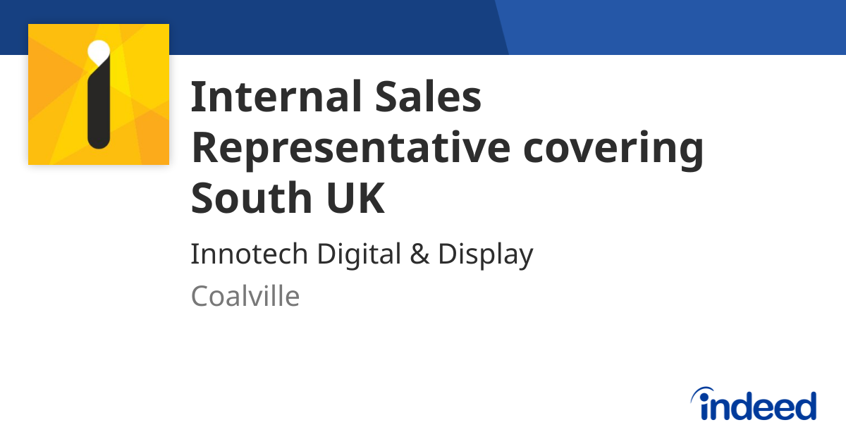 Internal Sales Representative covering South UK - Coalville LE67 1PG ...