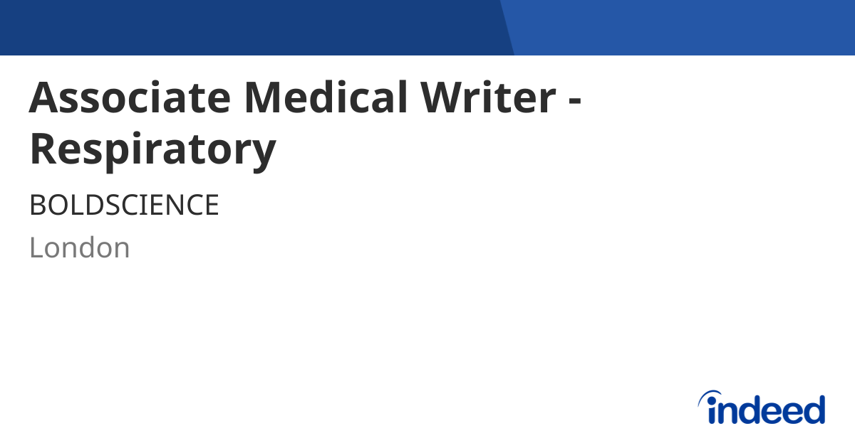 Associate Medical Writer - London - Indeed.com
