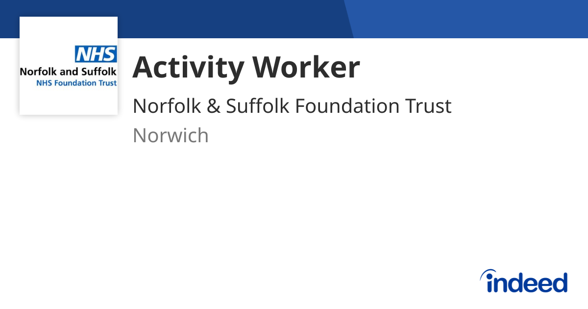 Activity Worker - Norwich - Indeed.com