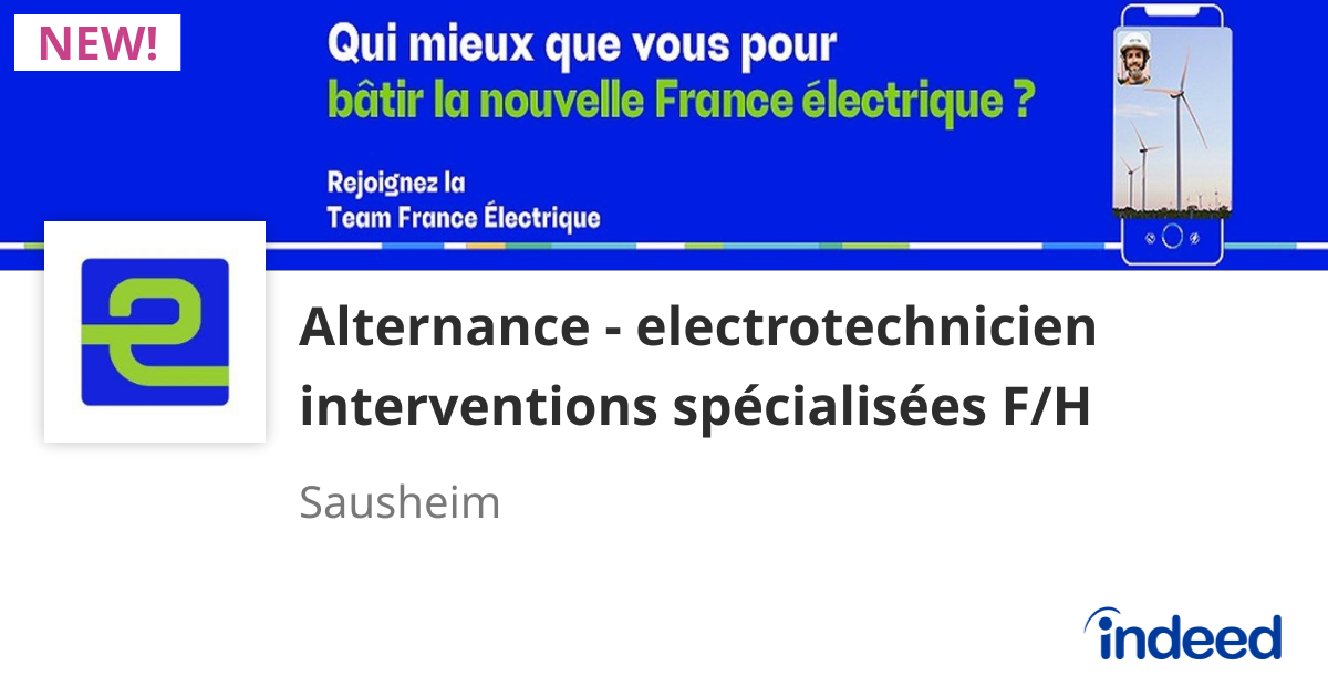 Alternance - electrotechnicien interventions spécialisées F/H ...