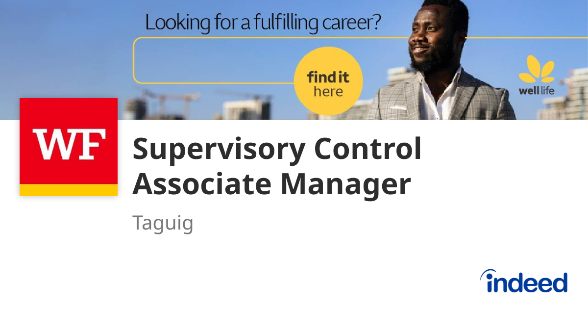 Supervisory Control Associate Manager - Taguig - Indeed.com