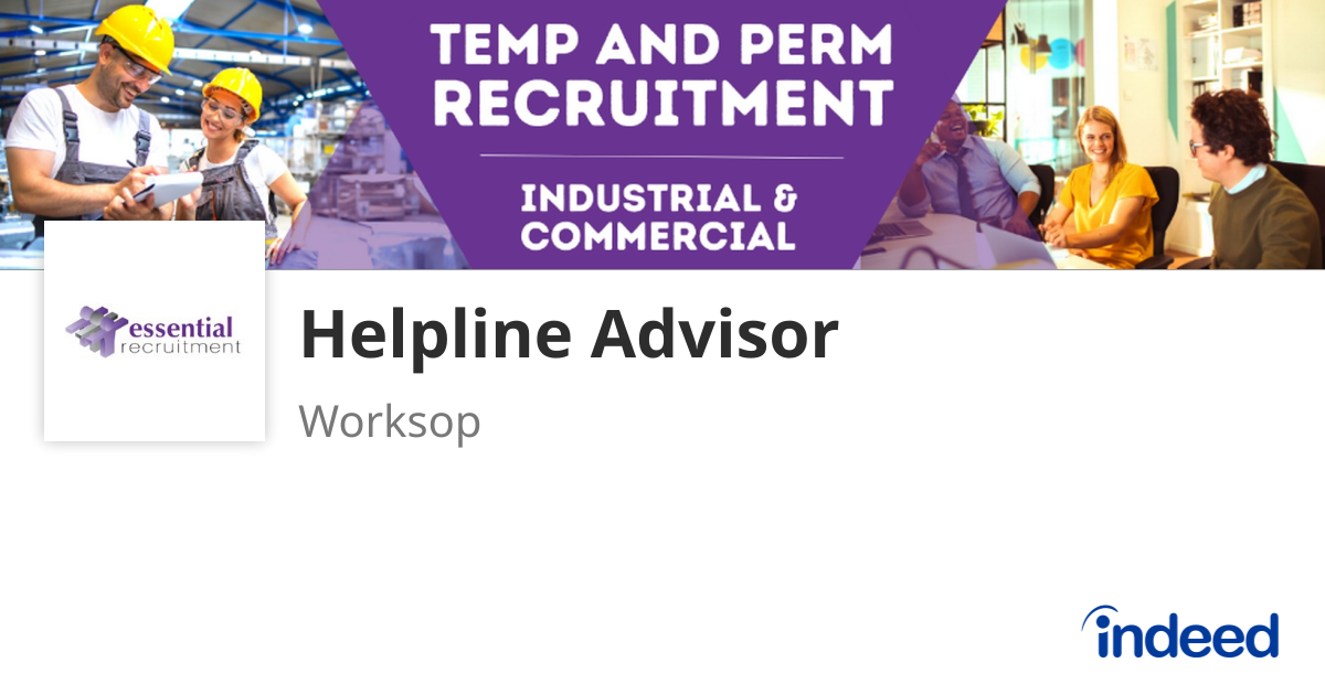 Helpline Advisor - Worksop - Indeed.com