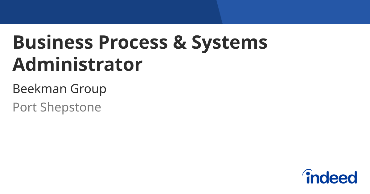 Business Process & Systems Administrator - Port Shepstone, KwaZulu ...