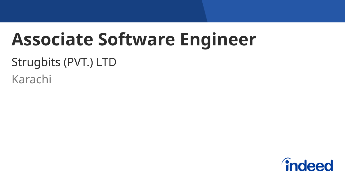 Associate Software Engineer - Karachi - Indeed.com