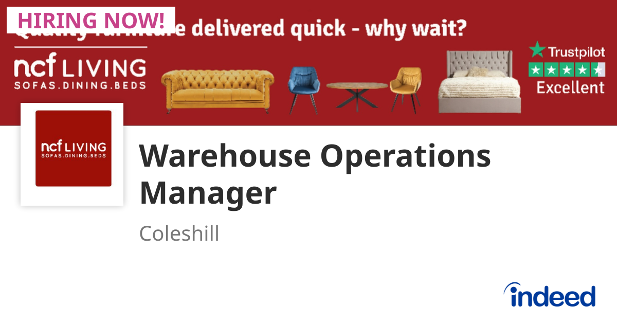 Warehouse Operations Manager - Coleshill - Indeed.com