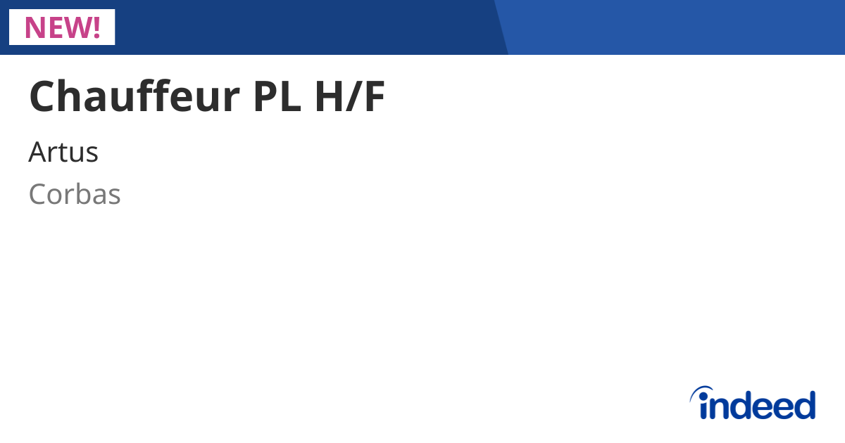 Chauffeur PL H/F - 69960 Corbas - Indeed.com