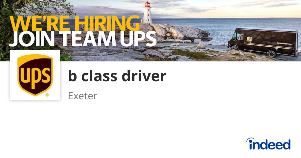 b class driver - Exeter EX2 8QW - Indeed.com