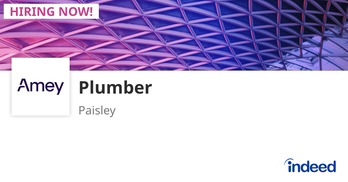 Plumber - Paisley PA3 1SA - Indeed.com