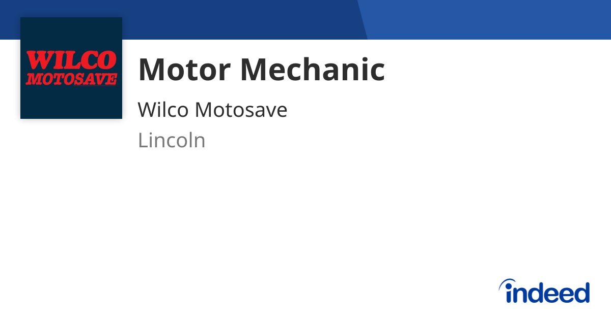 Motor Mechanic - Lincoln LN6 8RP - Indeed.com