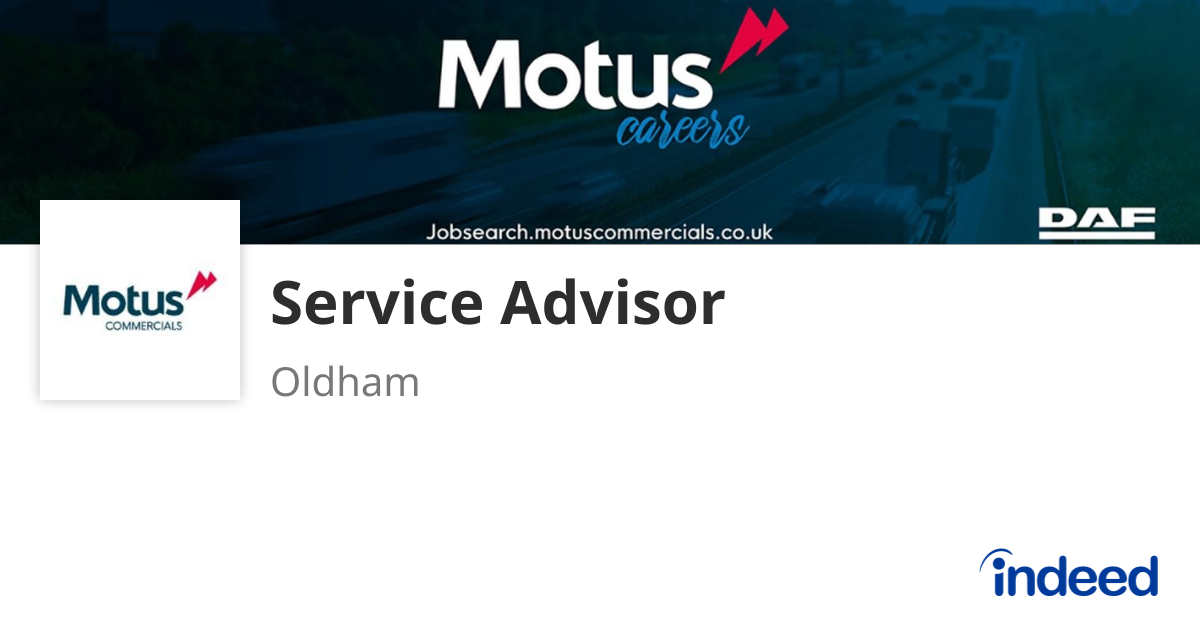 Service Advisor - Oldham OL9 9XA - Indeed.com