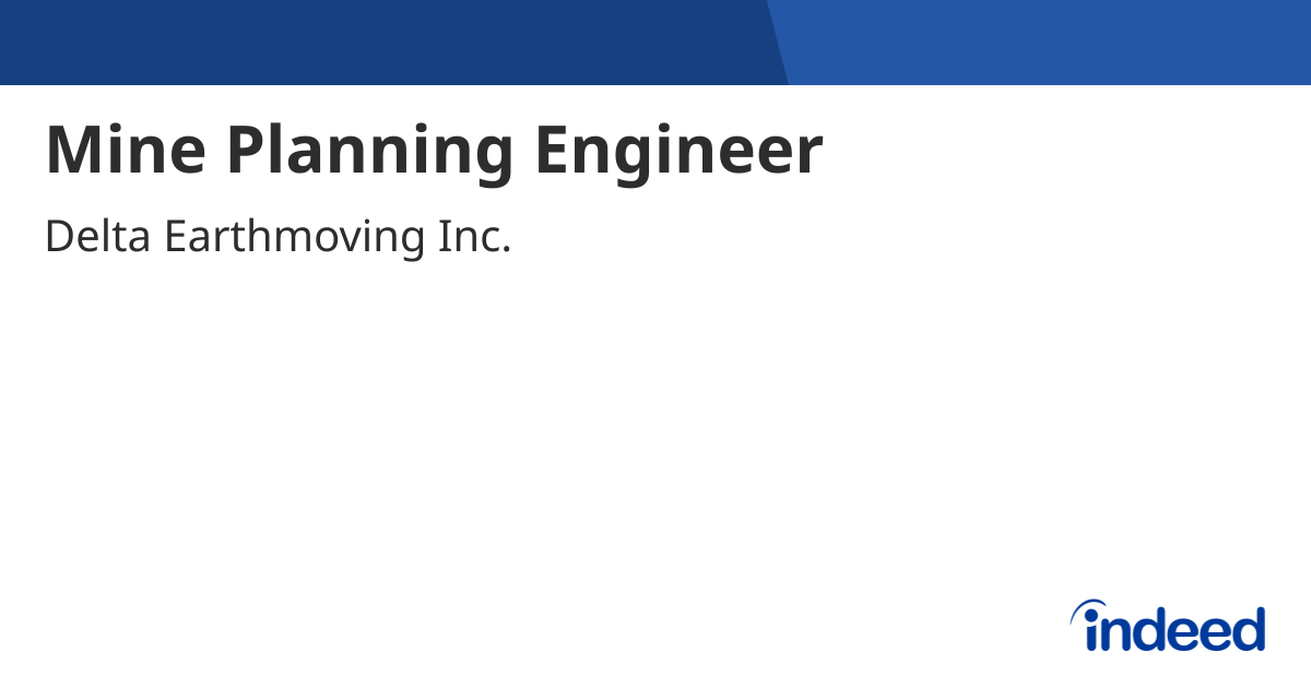 Mine Planning Engineer - South Cotabato - Indeed.com