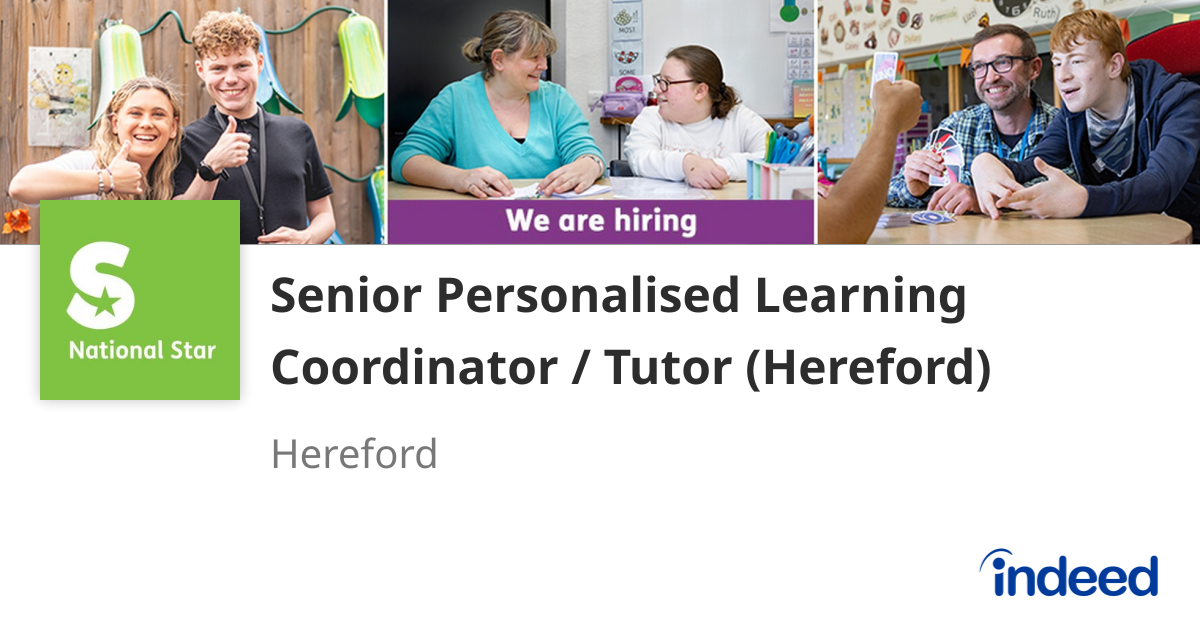 Senior Personalised Learning Coordinator / Tutor (Hereford) - Hereford ...