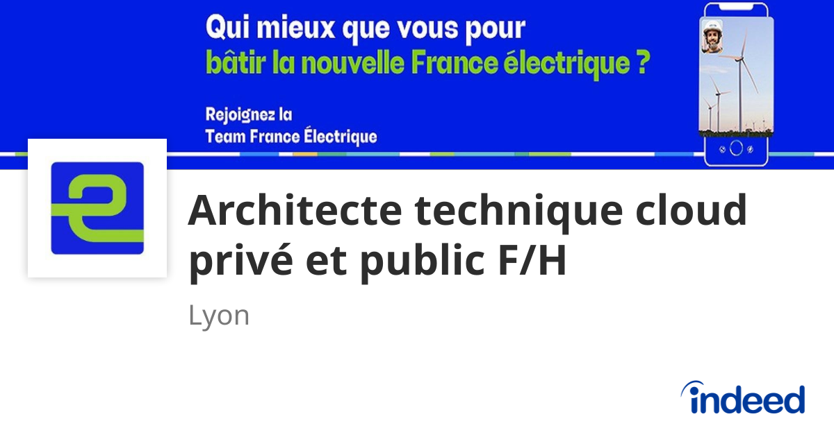Architecte technique cloud privé et public F/H - Lyon (69) - Indeed.com