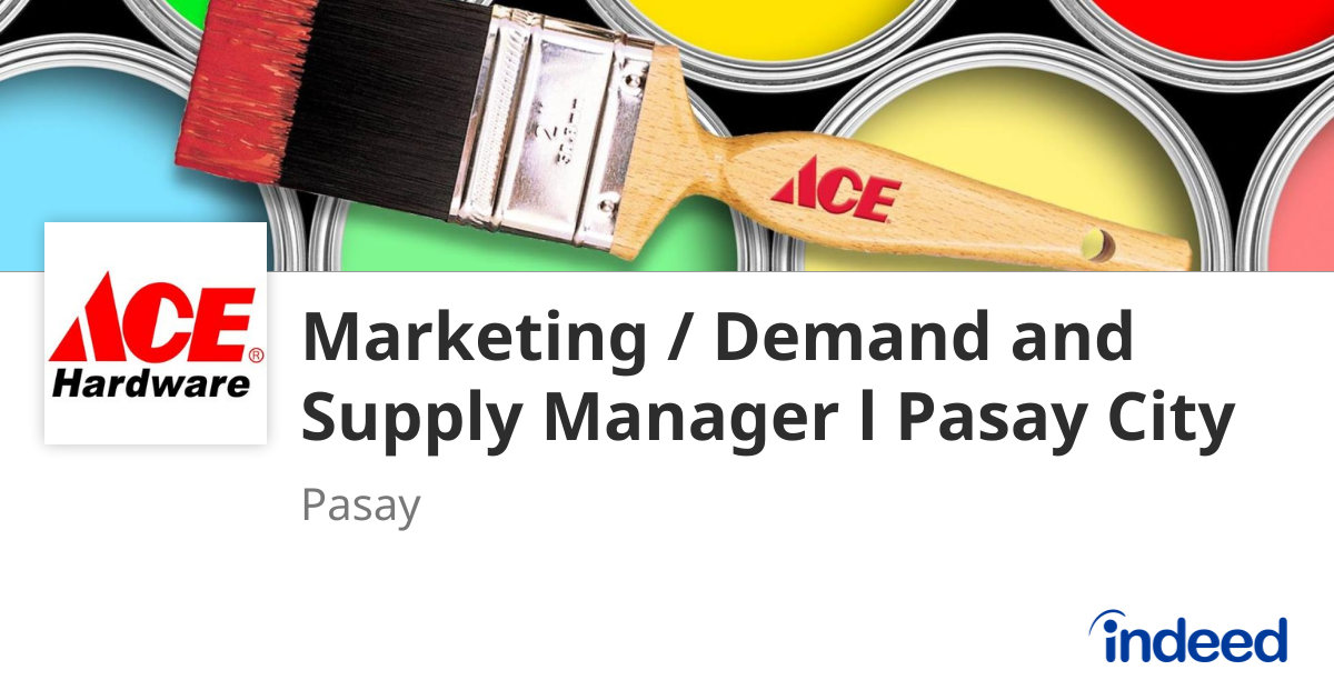 Marketing / Demand and Supply Manager l Pasay City - Pasay - Indeed.com