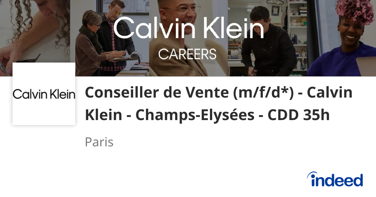Conseiller de Vente (m/f/d*) - Calvin Klein - Champs-Elysées - CDD 35h ...
