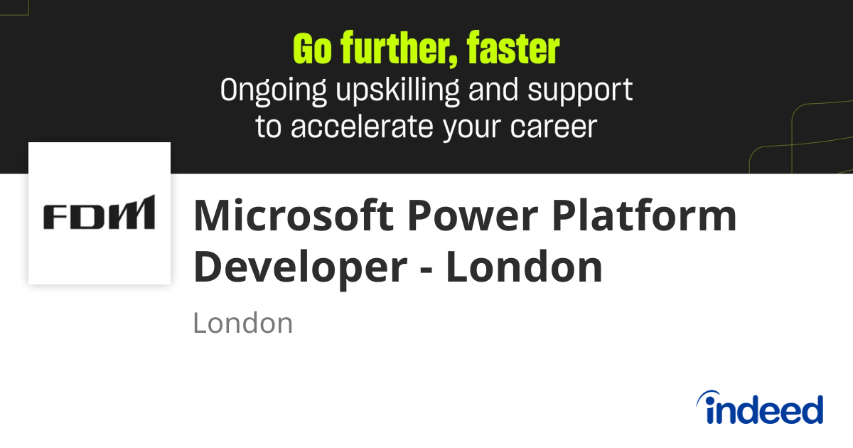 Microsoft Power Platform Developer - London - London - Indeed.com