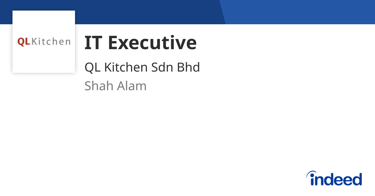 IT Executive - Shah Alam - Indeed.com