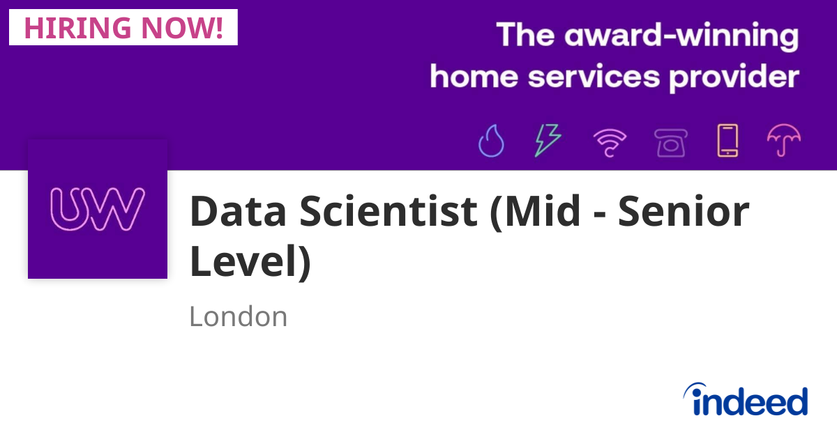 Data Scientist (Mid - Senior Level) - London - Indeed.com