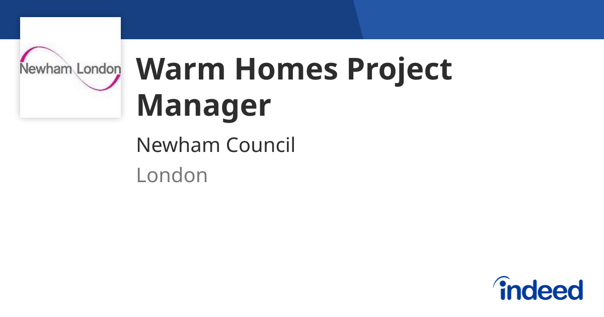 Warm Homes Project Manager - London - Indeed.com