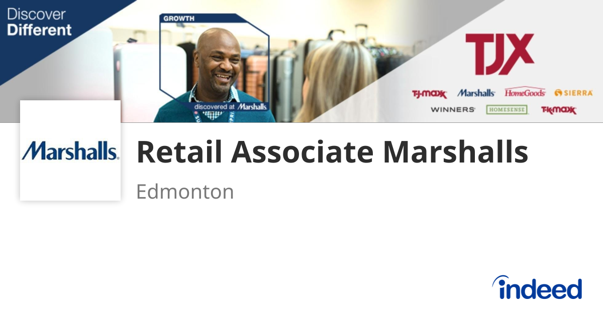 Retail Associate Marshalls - Edmonton, AB - Indeed.com