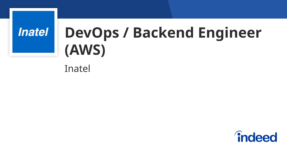 DevOps / Backend Engineer (AWS) - México - Indeed.com
