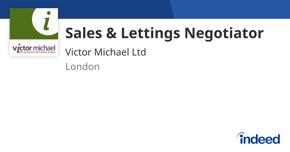Sales & Lettings Negotiator - London E15 1SQ - Indeed.com