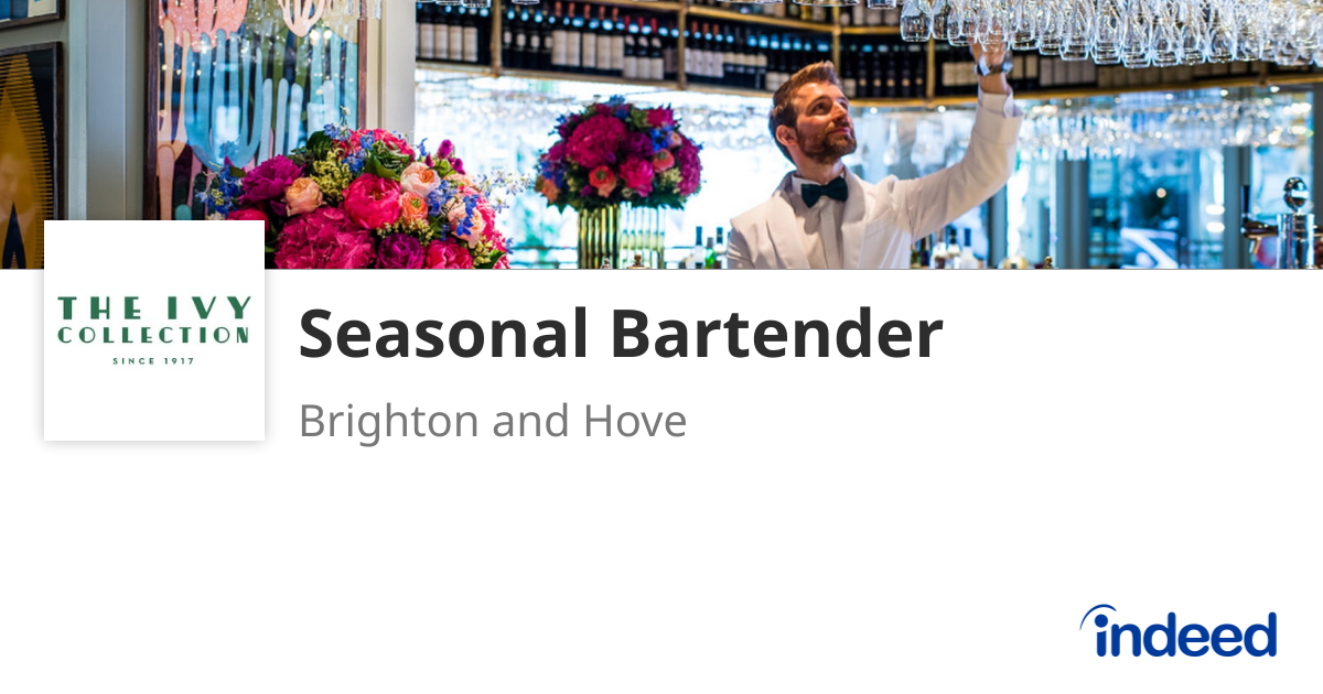 Seasonal Bartender - Brighton and Hove BN1 1AF - Indeed.com