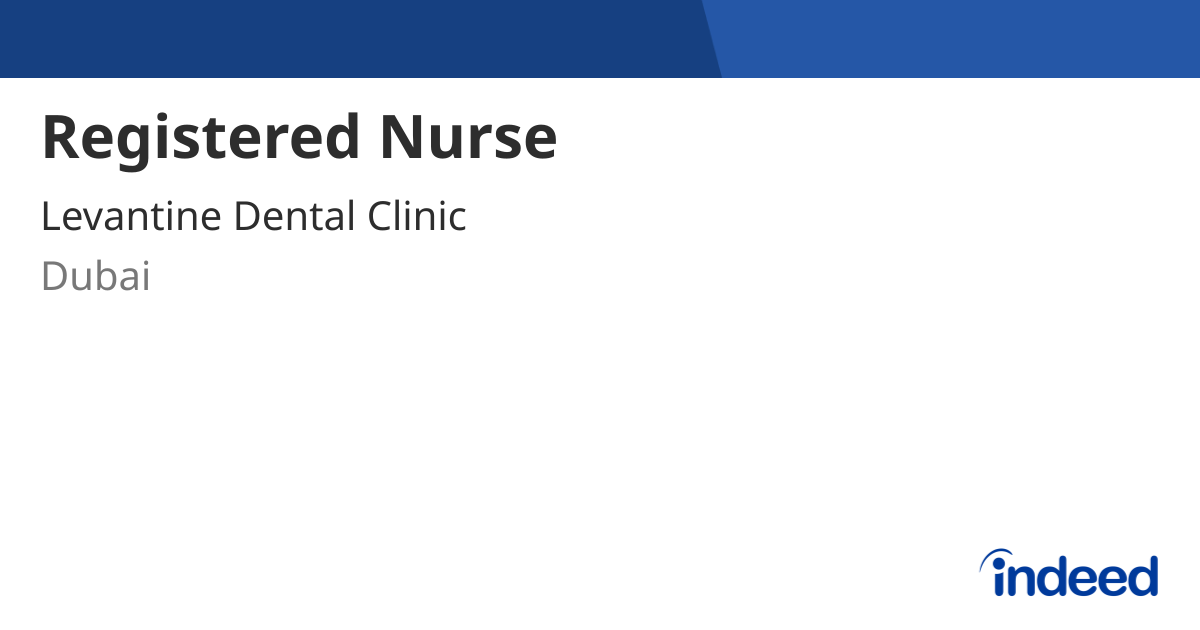 Registered Nurse - Dubai - Indeed.com