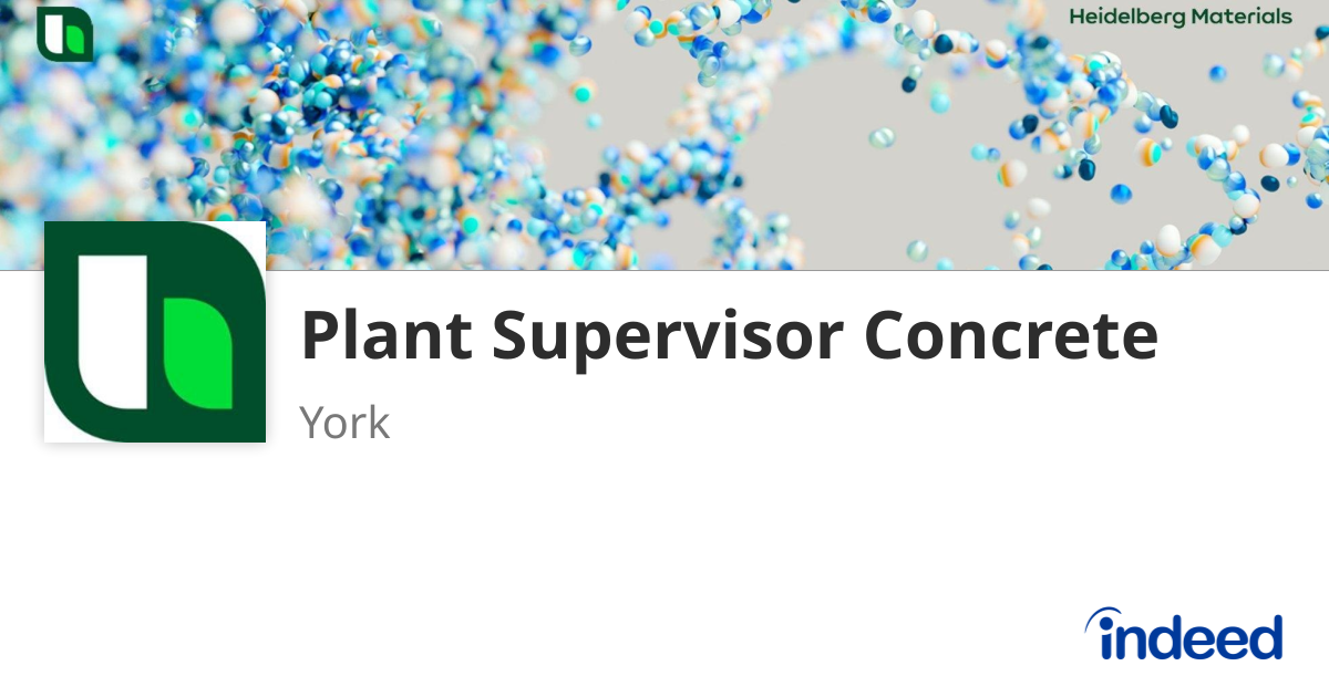 Plant Supervisor Concrete - York - Indeed.com