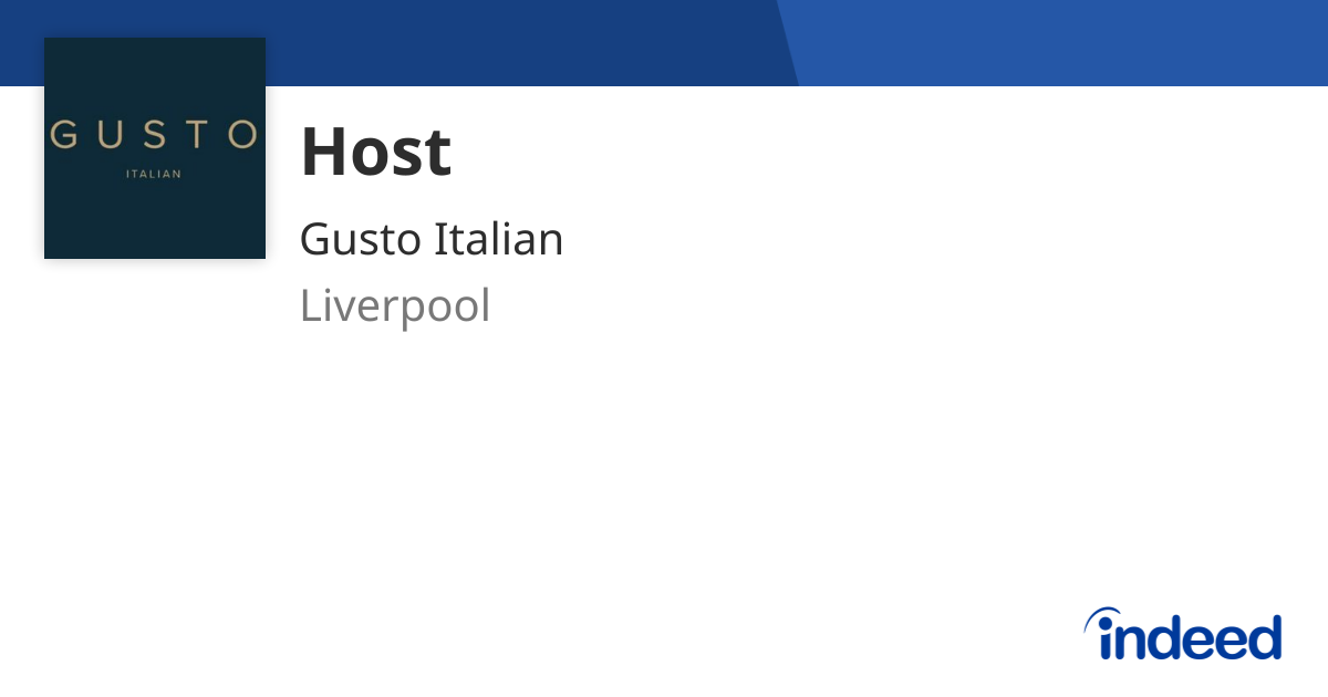 Host - Liverpool L3 4AF - Indeed.com