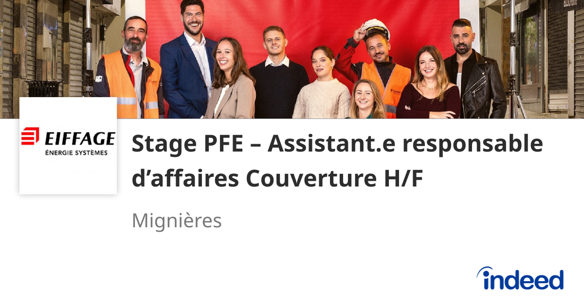 Stage PFE – Assistant.e responsable d’affaires Couverture H/F ...