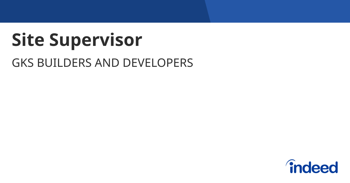 Site Supervisor - Thiruvananthapuram, Kerala - Indeed.com