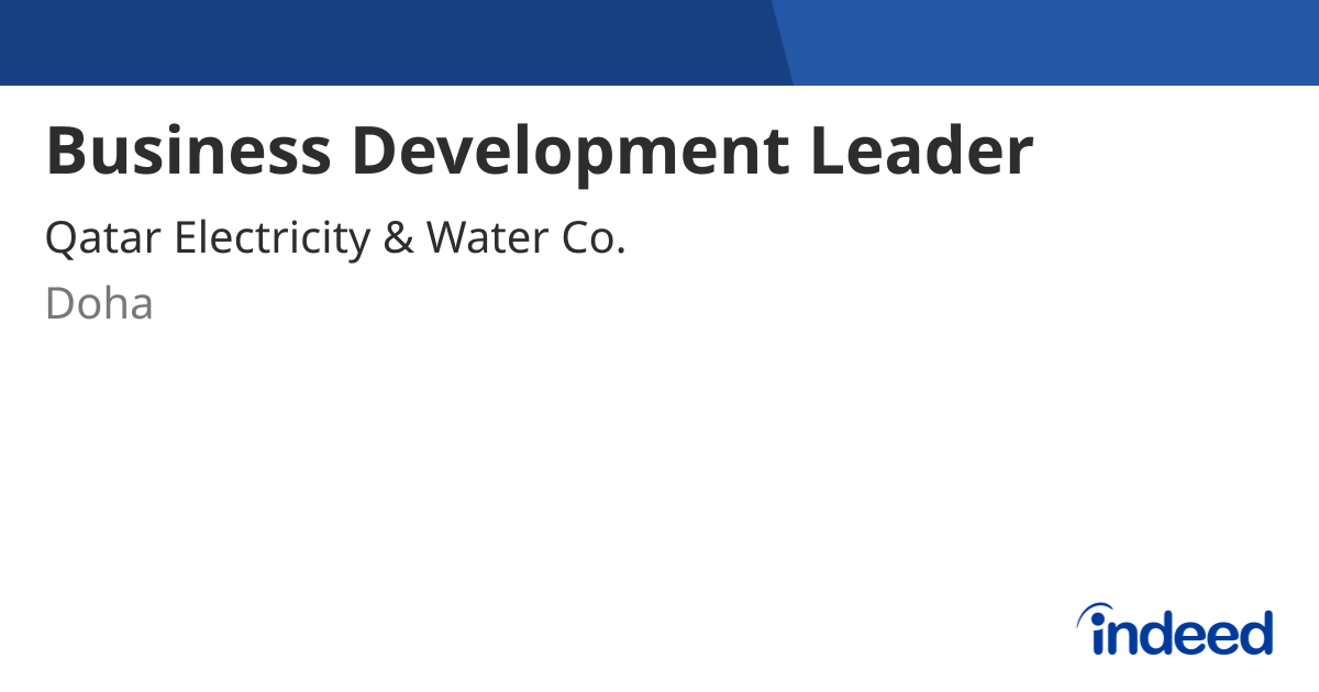 Business Development Leader - Doha - Indeed.com
