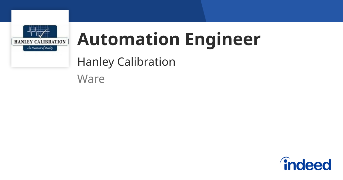 Automation Engineer - Ware SG12 - Indeed.com
