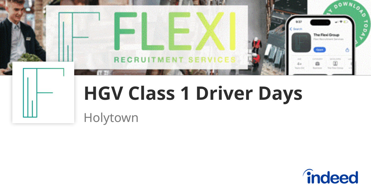HGV Class 1 Driver Days - Holytown ML1 4ZA - Indeed.com