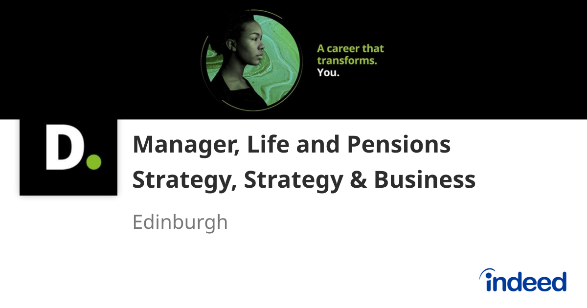 Manager, Life and Pensions Strategy, Strategy & Business Design ...