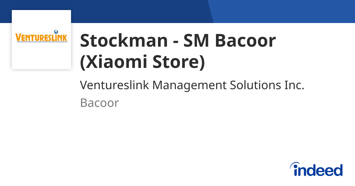 Stockman - SM Bacoor (Xiaomi Store) - Bacoor - Indeed.com