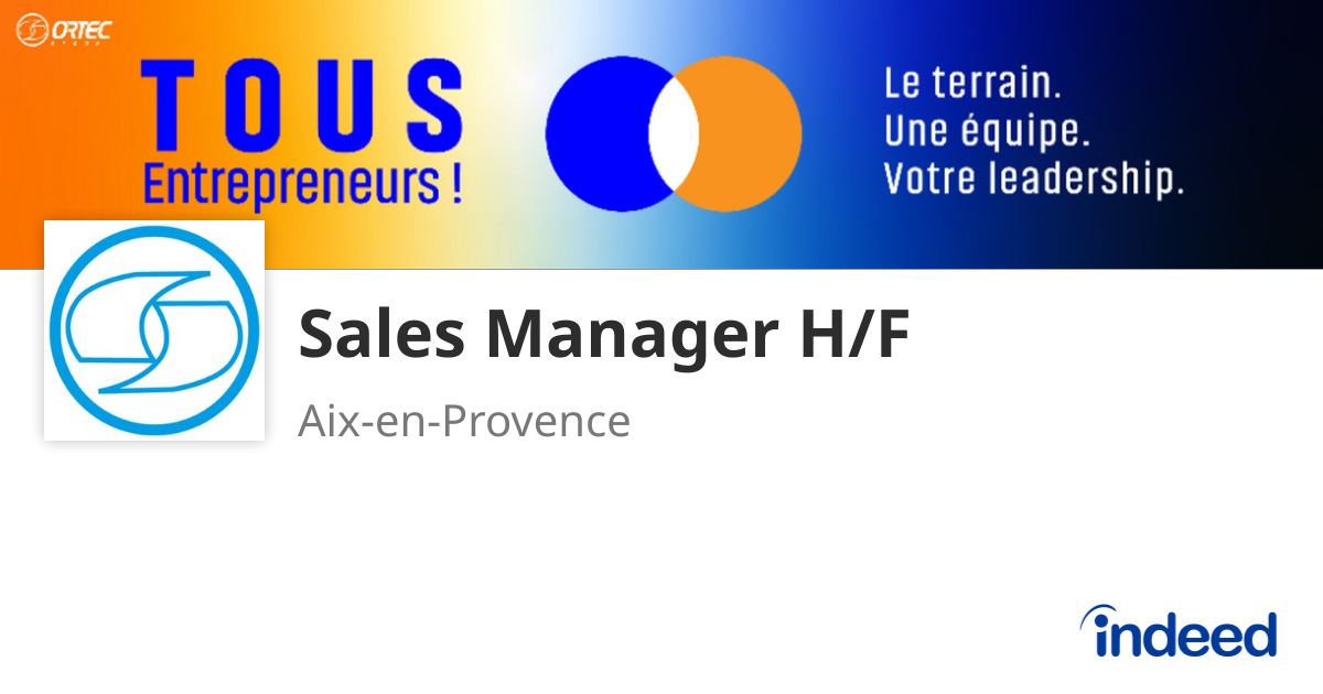 Sales Manager H/F - 13090 Aix-en-Provence - Indeed.com