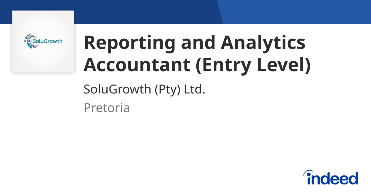 Reporting and Analytics Accountant (Entry Level) - Pretoria, Gauteng ...